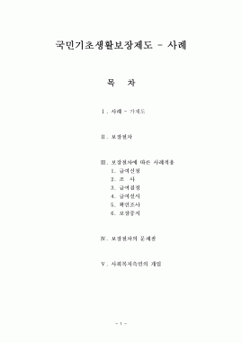 국민기초생활보장제도 - 사례 -1페이지