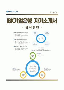 IBK기업은행 청년인턴 자기소개서와 면접족보 (IBK기업은행 2014자소서 항목)-1페이지