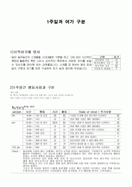 1주일과 여가 구분 -1페이지