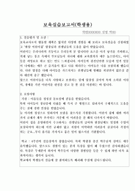 2월~3월 5주간 보육실습일지(실습생활동, 실습생소감, 실습평가보고서, 반성및소감)-1페이지