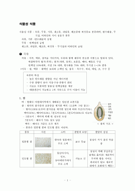 식품학 - 식물성 식품과 동물성 식품 조사-1페이지