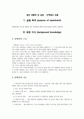 [일반 생물학 및 실험] 단백질의 검출 : 생명현상에 중요한 역할을 하는 단백질을 화학적 반응실험을 통하여 검정한다.-1페이지