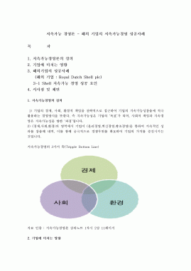 [지속가능 경영론] 해외 기업의 지속가능경영 성공사례 - 로열 더치 셸 피엘시 (Royal Dutch Shell plc)-1페이지