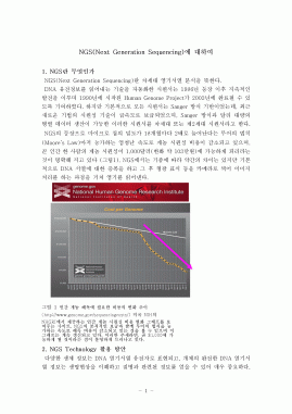 [의생명과학] 차세대 염기서열 분석 - NGS(Next Generation Sequencing)에 대하여-1페이지