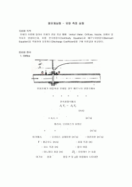 [열유체실험] 유량 측정 실험 (예비 + 결과)-1페이지