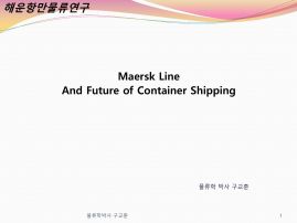 [해운항만물류연구] Maersk Line(머스크 라인)의 사례연구 Maersk Line And Future of Container Shipping-1페이지