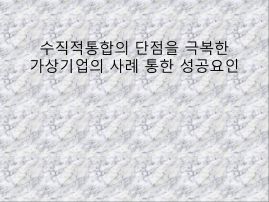 ERP 사례분석 - 수직적통합의 단점을 극복한 가상기업의 사례 통한 성공요인.pptx-1페이지