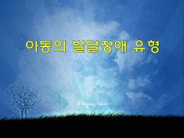 아동의 발달장애 유형 (정신지체, 학습장애, 의사소통장애).ppt-1페이지