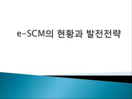 e-SCM의 현황과 발전전략.PPT -1페이지
