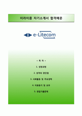 이라이콤자기소개서,이라이콤(e-Litecom) 자소서와 면접예상문제-1페이지