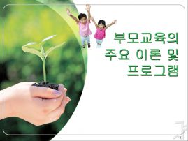 부모교육의 주요 이론 및 프로그램 - Bern의 상호교류분석이론 & 행동수정 이론.ppt-1페이지