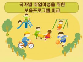 국가별 취업여성을 위한 보육프로그램 비교-1페이지