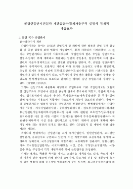 [도시지리] 군장산업단지건설과 새만금군산경제자유구역 설정의 경제적 파급효과-1페이지