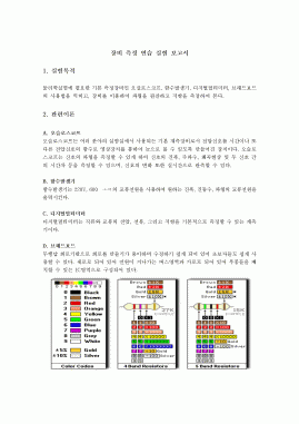 물리학 실험 - 장비 측정 연습 실험 보고서-1페이지