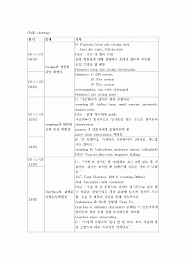 외과간호실습 TOA 난소나팔관농양 DAR차팅, 간호진단 <DAR charting> & <간호기록지>-1페이지