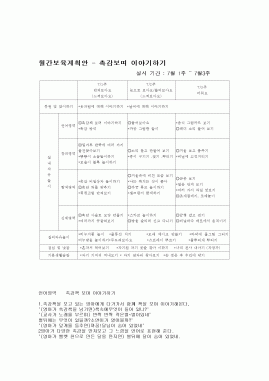 [월간보육계획안] - 촉감보며 이야기하기-1페이지