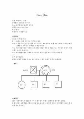 시각장애 1급 Care Plan-1페이지