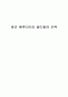 호모 에루디티오 골드칼라 인력 -1페이지