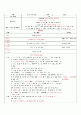 [활동계획안] 주제 : 물과 우리 생활 | 소주제 : 물놀이 (5세)-1페이지