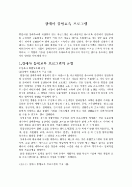 장애아 통합교육 프로그램-1페이지