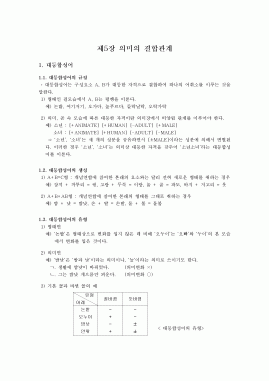 [표준국어문법론] 제5장 의미의 결합관계 {대등합성어, 혼성어, 관용어, 연어}-1페이지