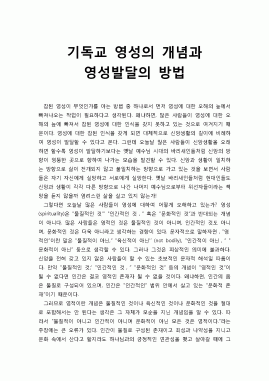 [기독교基督敎교육심리] 기독교교육에서의 기독교 영성의 개념과 영성발달의 방법의 이해-1페이지