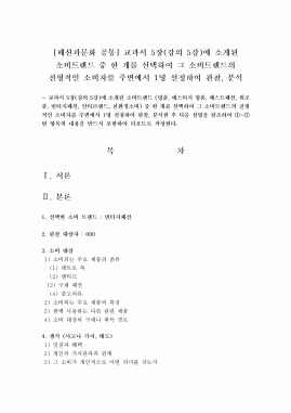 [패션과문화 공통] 교과서 5장(강의 5강)에 소개된 소비트렌드 중 한 개를 선택하여 그 소비트렌드의 전형적인 소비자를 주변에서 1명 선정하여 관찰,  분석 [소비트렌드]-1페이지