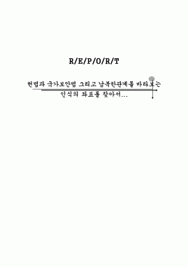 헌법(憲法)과 국가보안법(國家保安法) 그리고 남북관계의 특수성 {논점의 정리, 헌법과 국가보안법 사이의 충돌, 국가보안법의 폐지와 존치의 주장, 북한을 어떻게 바라볼 것인지에 대한 견해}-1페이지