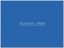 대한항공 기업 분석-1페이지