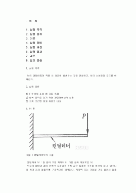 구조 실험 - 보의 처짐 거동 측정-1페이지