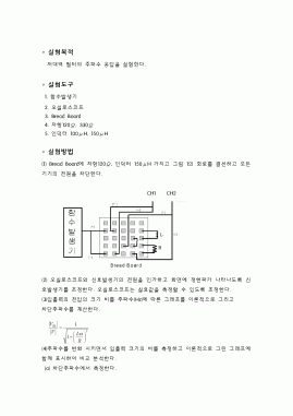 Low-pass filter 결과 : 저대역 필터의 주파수 응답을 실험한다.-1페이지