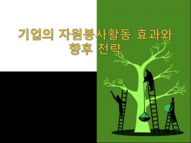 기업의 자원봉사활동(Volunteer Activity) 효과와 향후 전략.ppt-1페이지