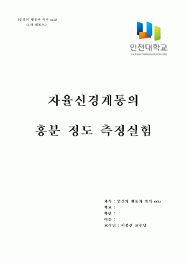 인간의 행동과 의식 1차 레포트(우수)-1페이지