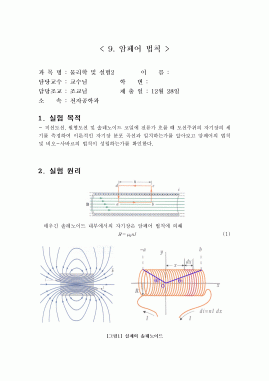 [물리학 및 실험2] 09.암페어 법칙 결과레포트-1페이지