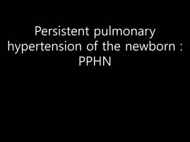 Persistent pulmonary hypertension of the newborn 신생아 지속성폐동맥고혈압 [영어,영문].pptx-1페이지