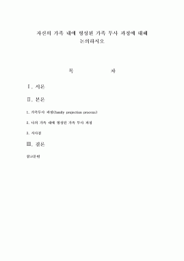 자신의 가족 내에 형성된 가족 투사 과정에 대해 논의 [가족투사과정]-1페이지