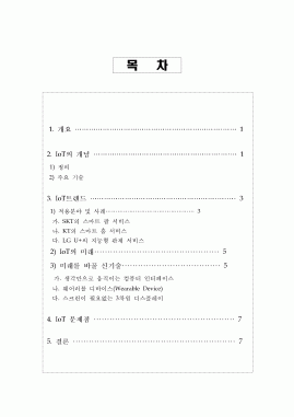 [컴퓨터 공학개론] 사물인터넷(IoT : Internet of Things)에 관해-1페이지