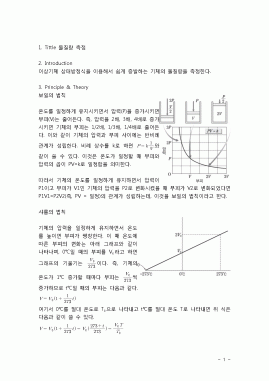 화학 실험 - 몰질량 측정-1페이지