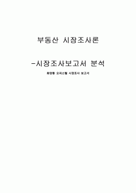 [부동산 시장조사론] 화양동 오피스텔 시장조사 보고서-1페이지