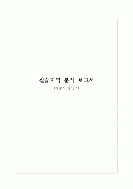 [광주시 사회 복지 분석] 「광주시 광산구 실습지역 분석 보고서」 광주시 광산구 복지 실태, 복지 사업, 복지 현황 분석-1페이지