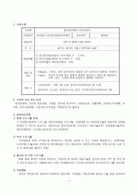 [복지관 실습] 용인정신병원 사회사업과 사회복지 실습 {기관소개, 기관의 주요사업내용, 실습내용, 기관의 사회복지사의 역할, 실습평가}-1페이지