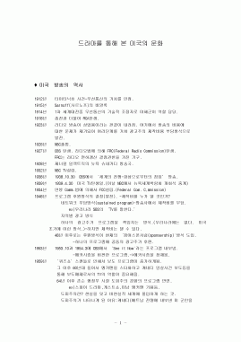 드라마drama를 통해 본 미국의 문화-1페이지