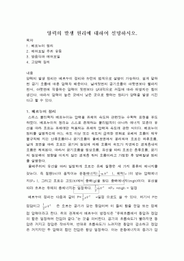 양력의 발생 원리에 대하여 설명하시오-1페이지