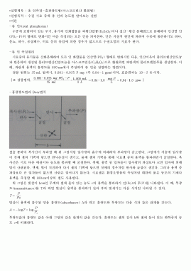 [분석화학실험] (예비) 총 인측정-흡광광도법(아스코르빈산 환원법) : 수질 시료 중에 총 인의 농도를 알아보는 실험-1페이지