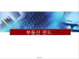 [PPT 우수자료][부동산不動産펀드의 모든 것] 부동산펀드 도입배경, 부동산펀드 구조, 부동산펀드 종류, 부동산펀드 문제점, 부동산펀드 해결방안-1페이지