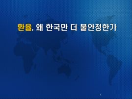 [평가 우수](환율 전망) 환율, 왜 한국만 더 불안정한가  - 환율 변동 요인, 환율 변동 영향, 환율 불안 대응법, 환율 전망.ppt
-1페이지