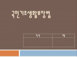 [평가 우수][국민기초생활보장법] 국민기초생활보장법 대상, 국민기초생활보장법 급여, 국민기초생활보장법 재정, 국민기초생활보장법 현황, 국민기초생활보장법 문제점, 국민기초생활보장법 나아갈 방향.pptx
-1페이지