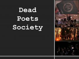 죽은 시인의 사회 Dead Poets Society (줄거리, 주인공의 역할, 영화의 한계점).ppt-1페이지