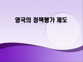 [영국英國 정책 평가제도] 영국 정책 평가제도 도입배경, 영국 정책 평가제도 분석, 한국 정책 평가제도, 한국 영국 비교, 영국 정책 평가제도 운영문제점, 영국 정책 평가제도 전망-1페이지