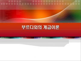 부르디외의 계급이론-1페이지